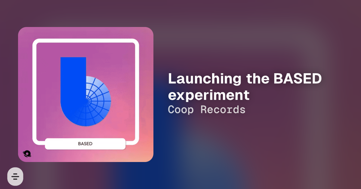 Launching the BASED experiment - Coop Records