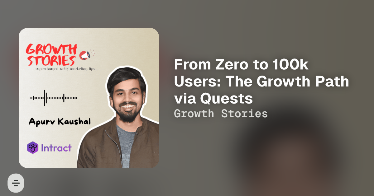 From Zero to 100k Users: The Growth Path via Quests - Growth Stories