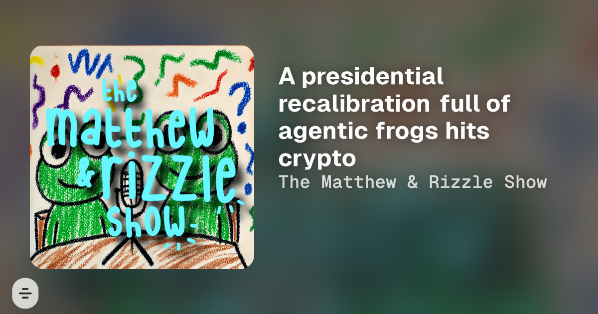 A presidential recalibration full of agentic frogs hits crypto - The ...