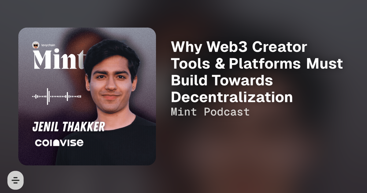 Why Web3 Creator Tools & Platforms Must Build Towards Decentralization ...