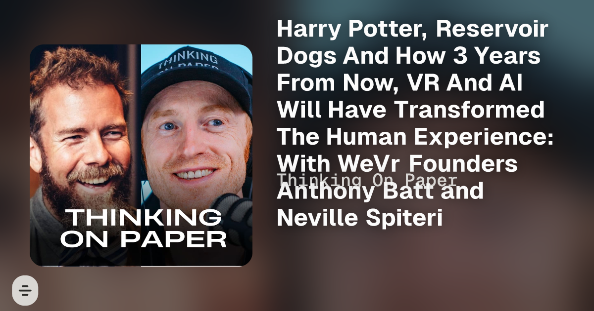 Harry Potter, Reservoir Dogs And How 3 Years From Now, VR And AI Will ...